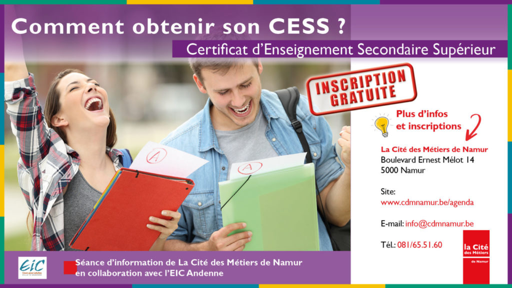 Séance d'information - Comment obtenir son CESS ? - Cité des métiers de ...