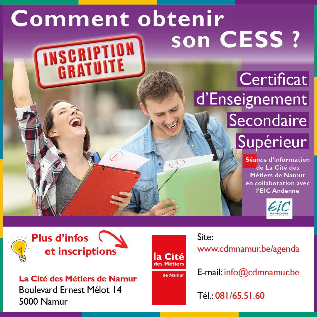 Séance d'information - Comment obtenir son CESS ? - Cité des métiers de ...