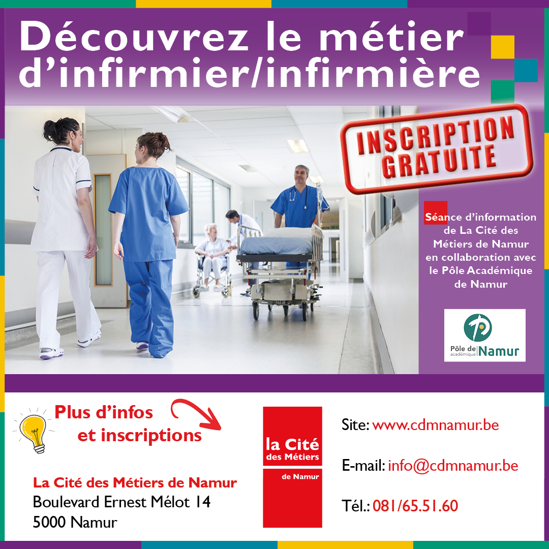 Découvrez le métier d’infirmier et infirmière - Cité des métiers de Namur